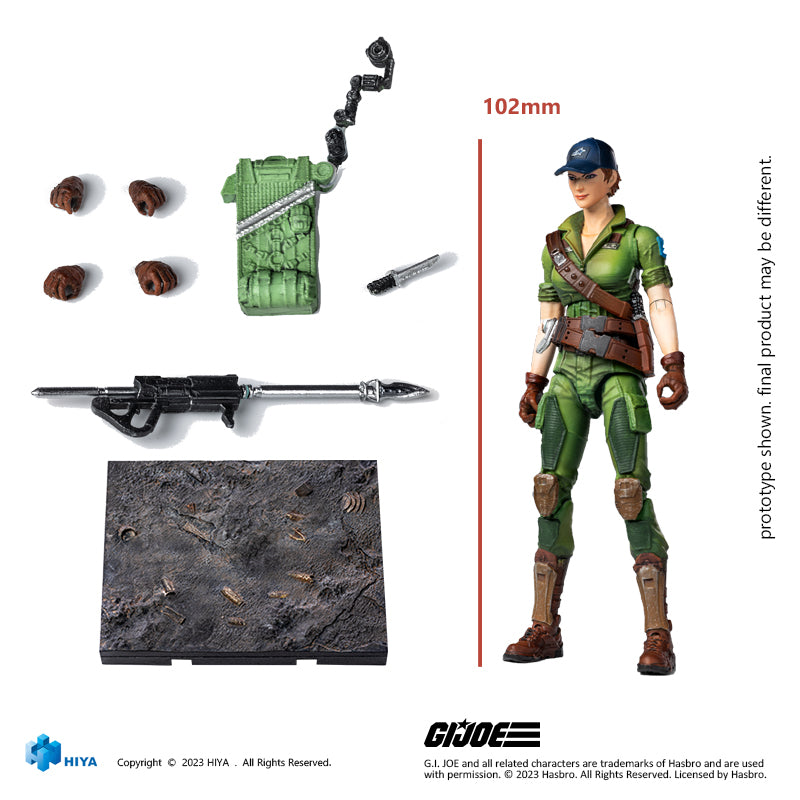 HIYA Exquisite Mini Series 1/18 Scale 4 Inch G.I.Joe Lady Jaye Action HIYA Exquisite Mini Series 1/18 Scale 4 Inch G.I.Joe Lady Jaye Action