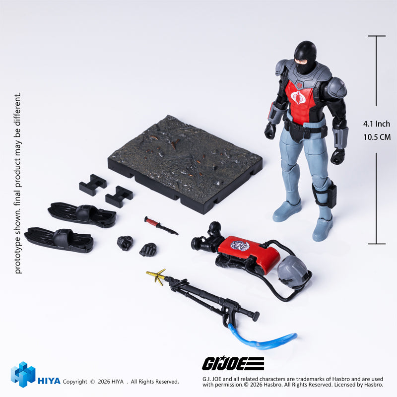 HIYA Exquisite Mini Series 1/18 Scale 4 Inch G.I.Joe Cobra Eel Action